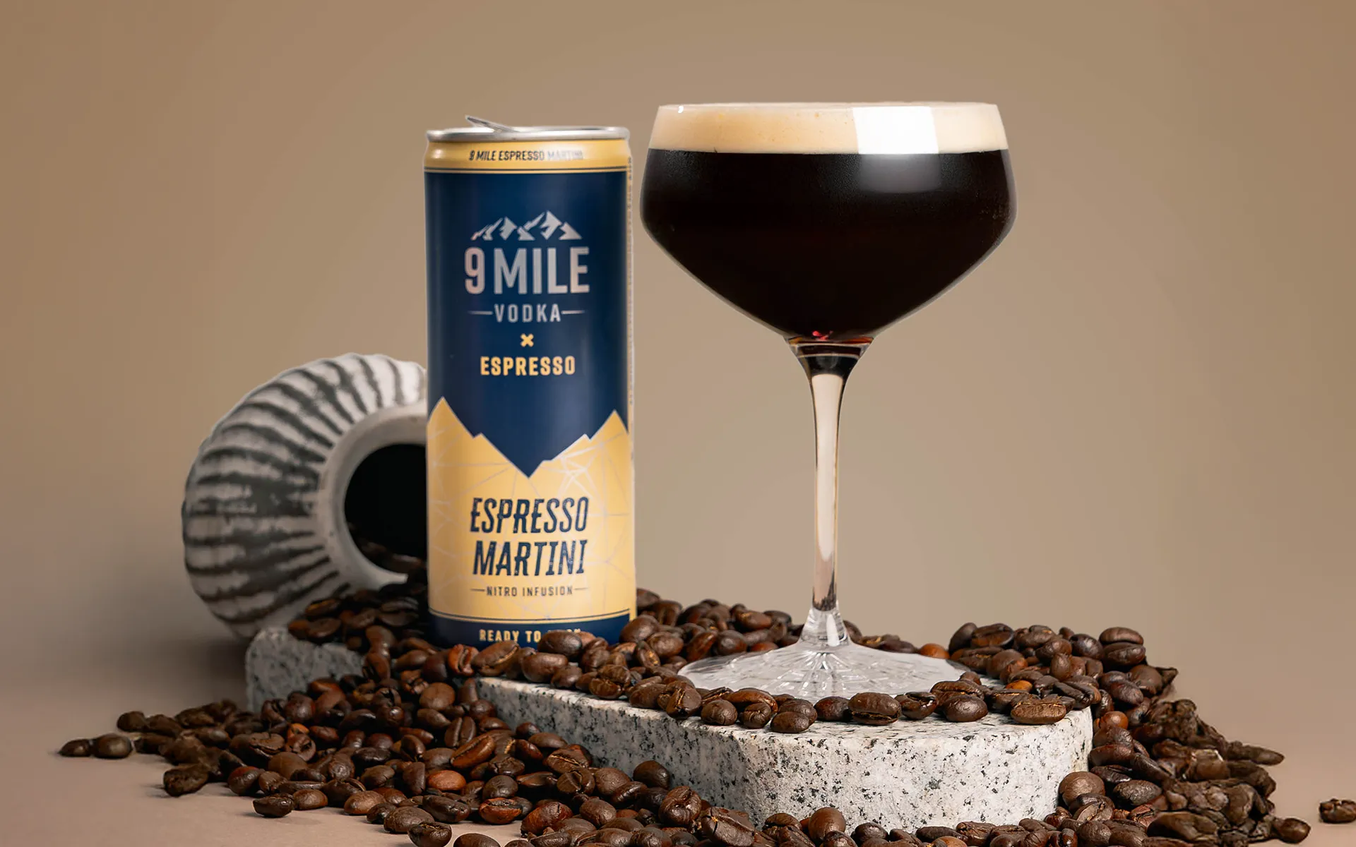 Espresso Martini Ready to Drink with Nitro Infusion - 9 MILE Vodka